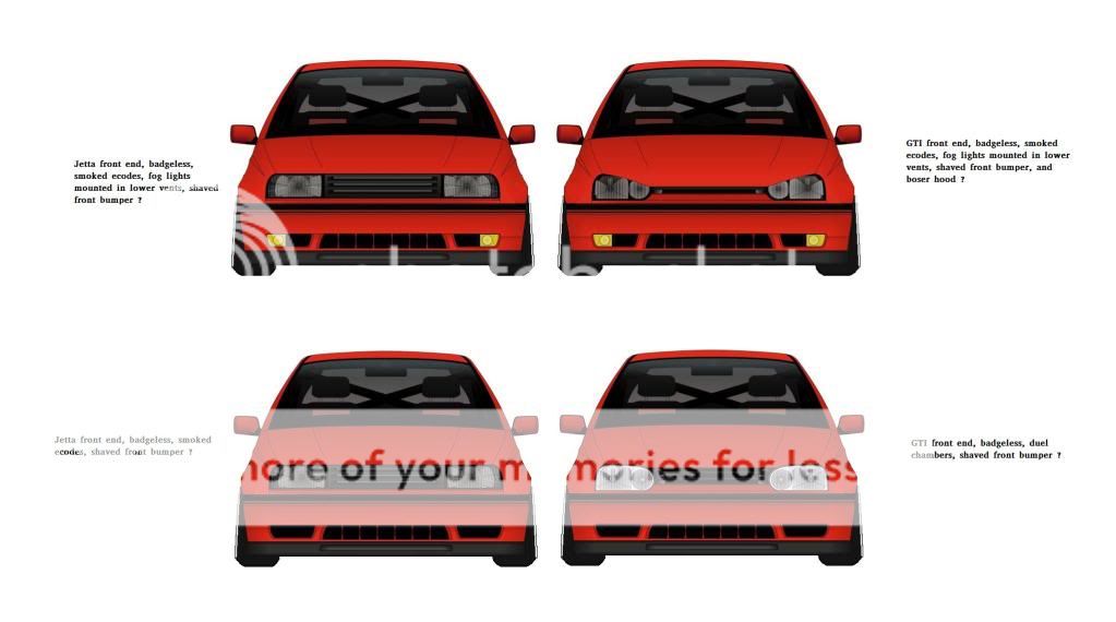 Front end's choices | VW Vortex - Volkswagen Forum
